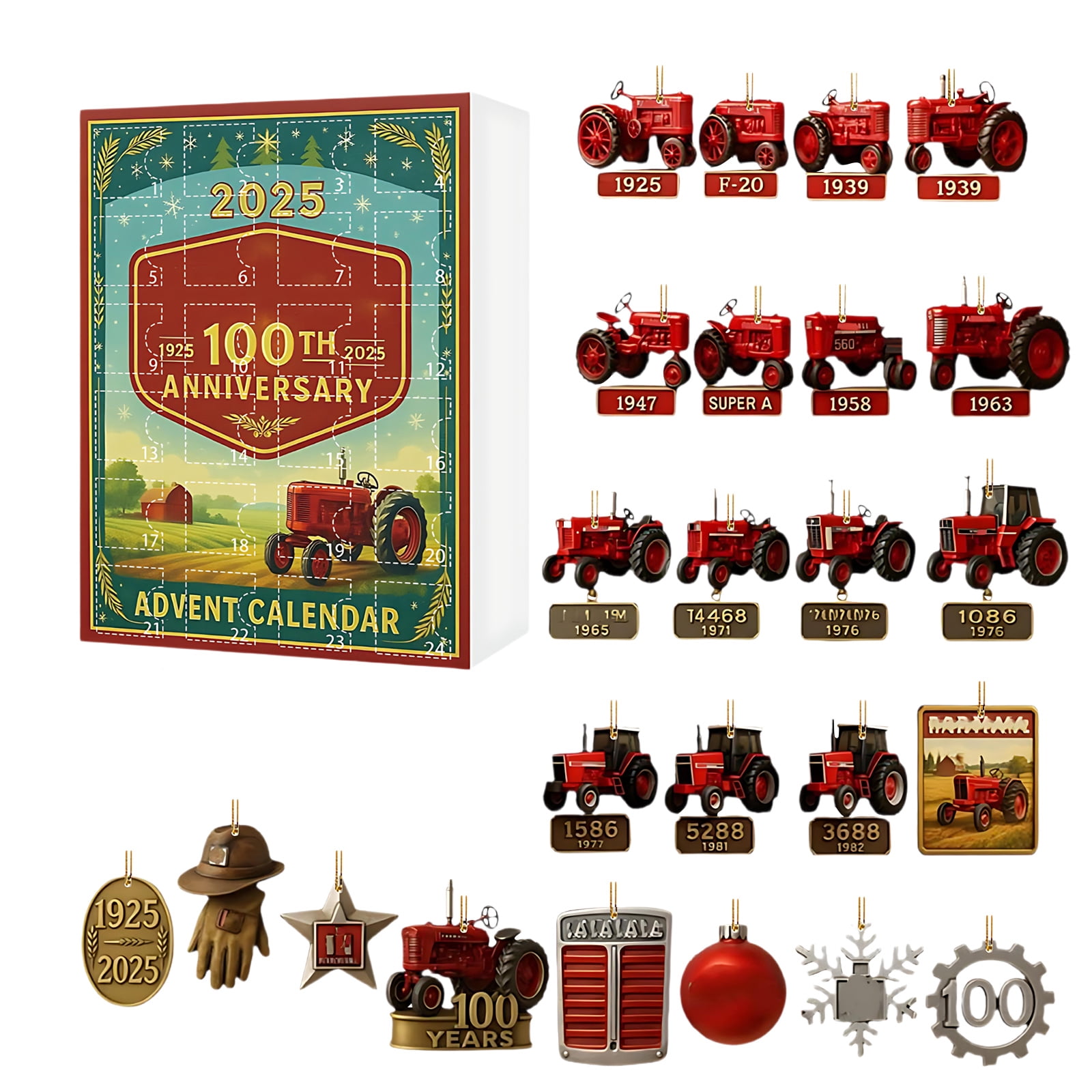 Farmall 100th Anniversary Advent Calendar 2025 - 2D Tractor pendant ...