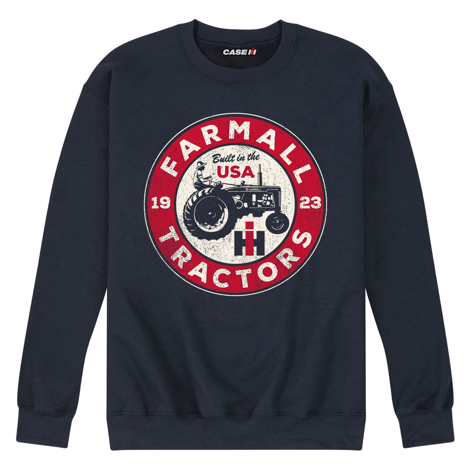 Farmall Antique Sign - Men's Crew Neck Fleece Pullover - Walmart.com