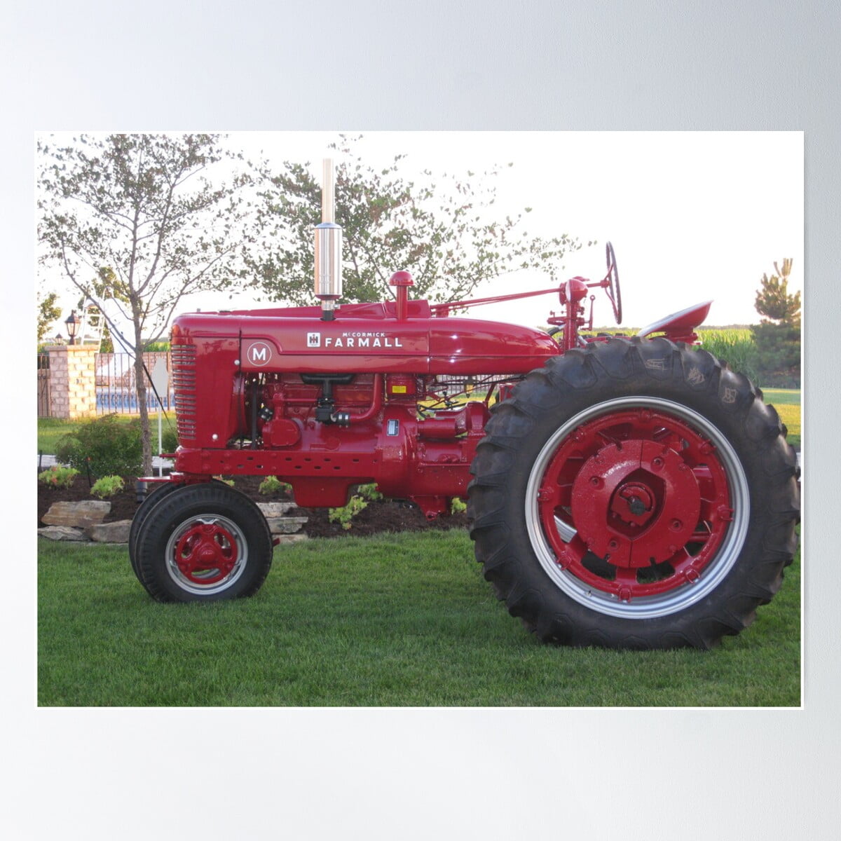 Farmall M Tractor Poster Wall Art, Modern Wall Decor For Living Room ...