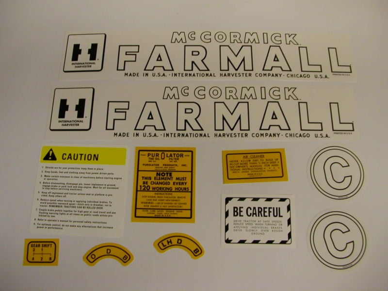 Farmall Model C Decal Set - MYLAR - Walmart.com