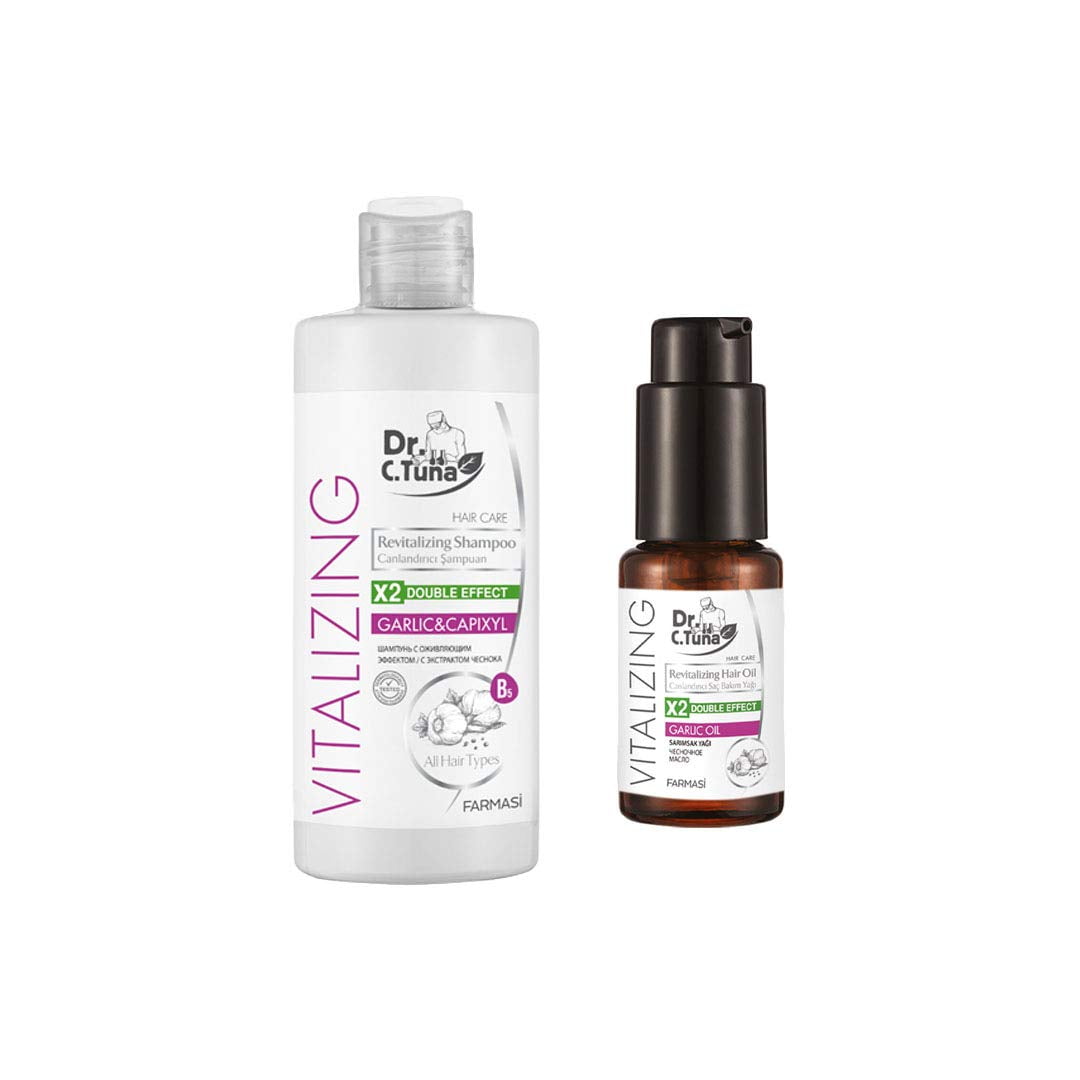 Farmasi Dr. C. Tuna Vitalizing Garlic & Capixyl Hair Care Set - Walmart.com
