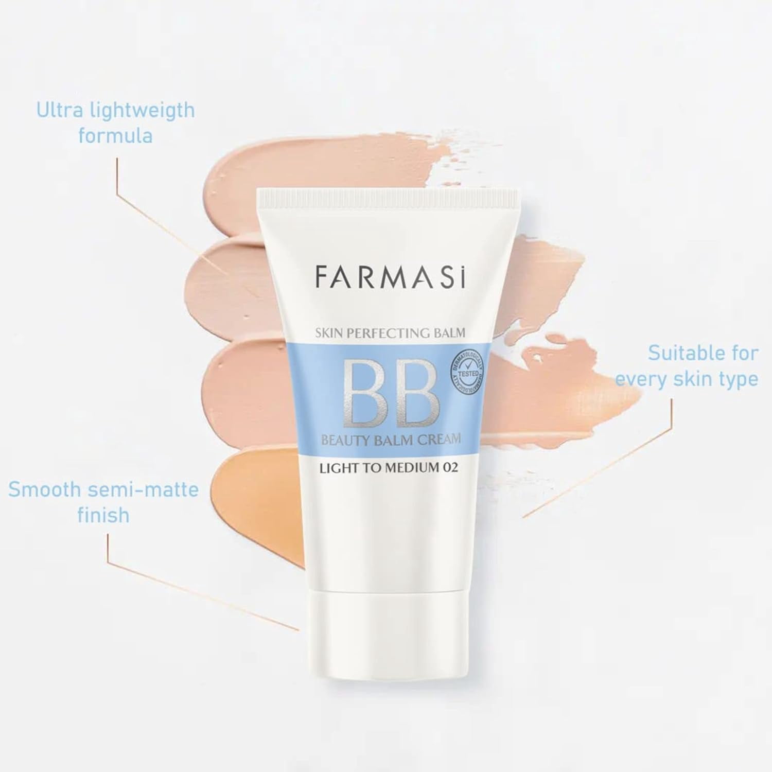 Farmasi Make Up BB Beauty Balm Cream 7 in 1, 1.7 fl oz | 02 LIGHT TO ...