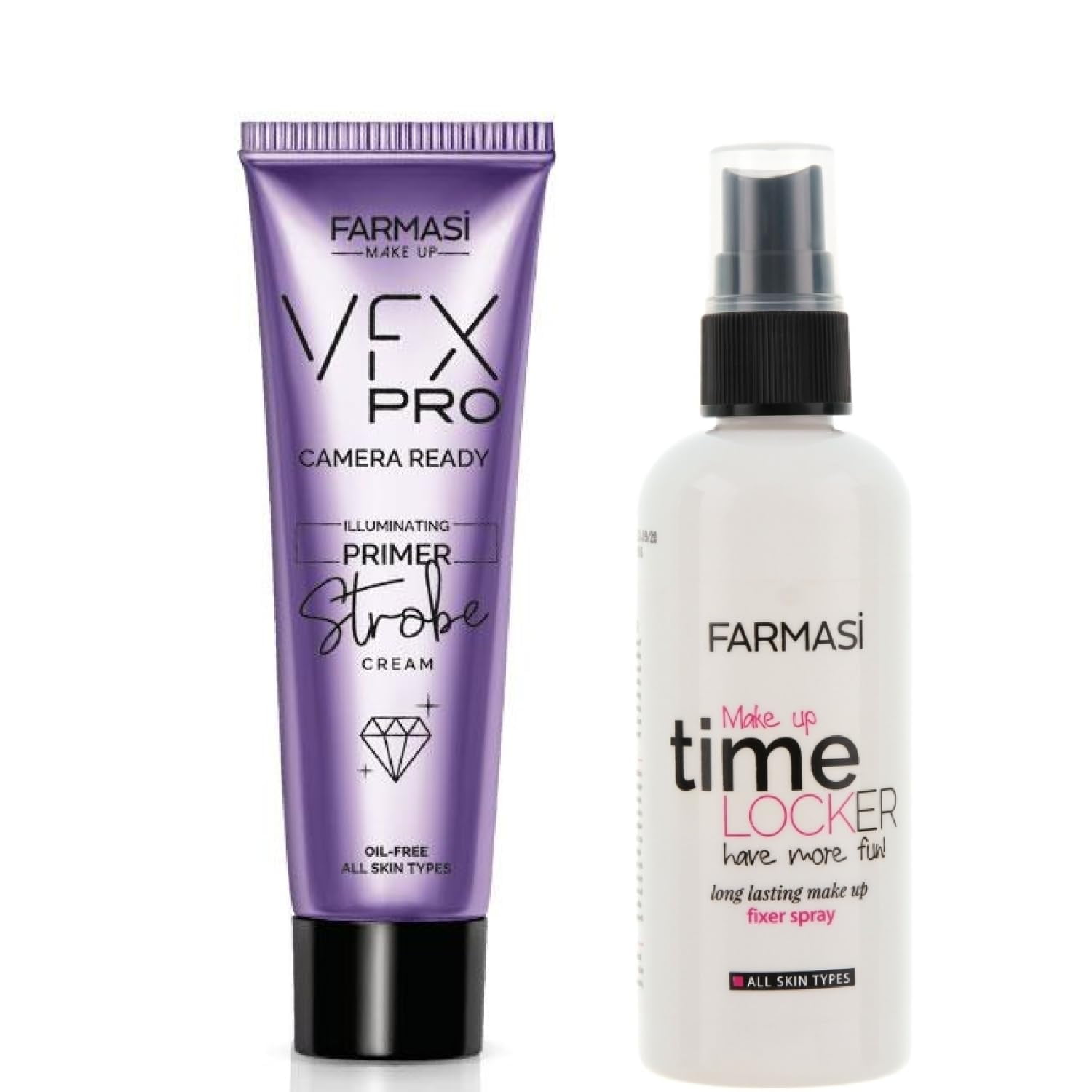 Farmasi Makeup Set VFX Pro Illuminating Primer 1 fl oz, Time Locker ...