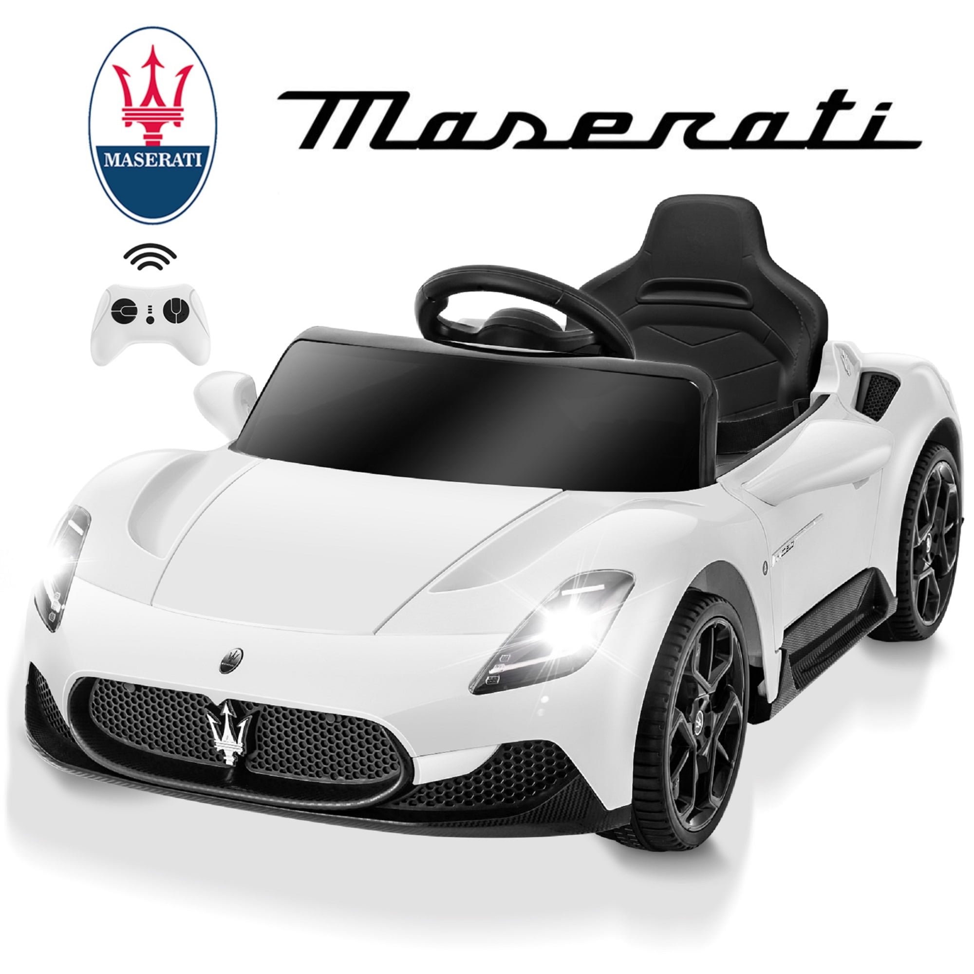 Farmdex 12V Kids Ride on Cars Licensed Maserati, Electric Ride on Toys for Toddler with Remote ...