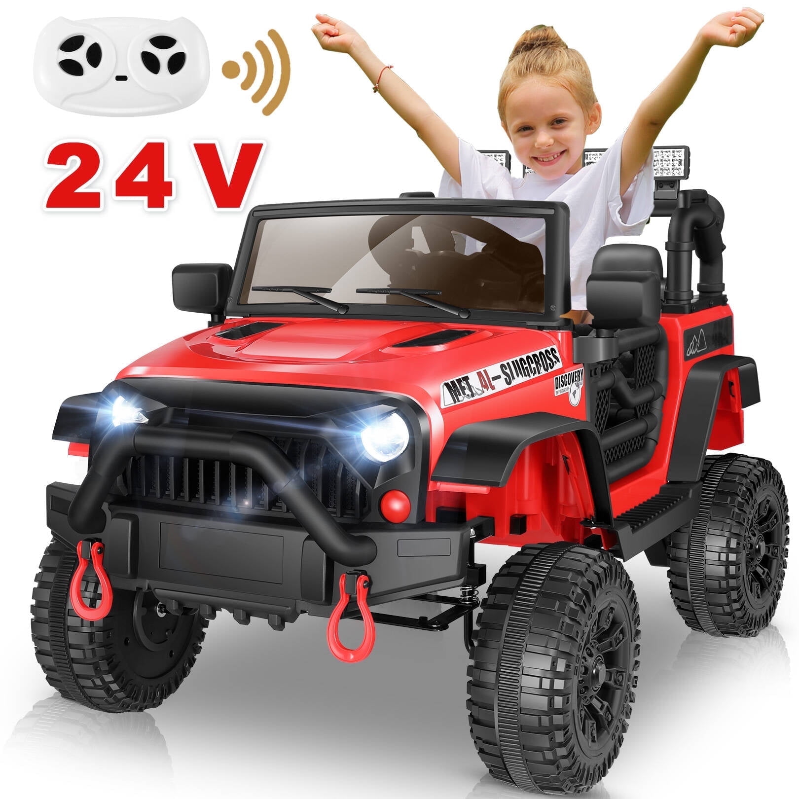 Funcid 24 Volt Ride on Toys, Battery Powered Ride on Cars with Remote ...