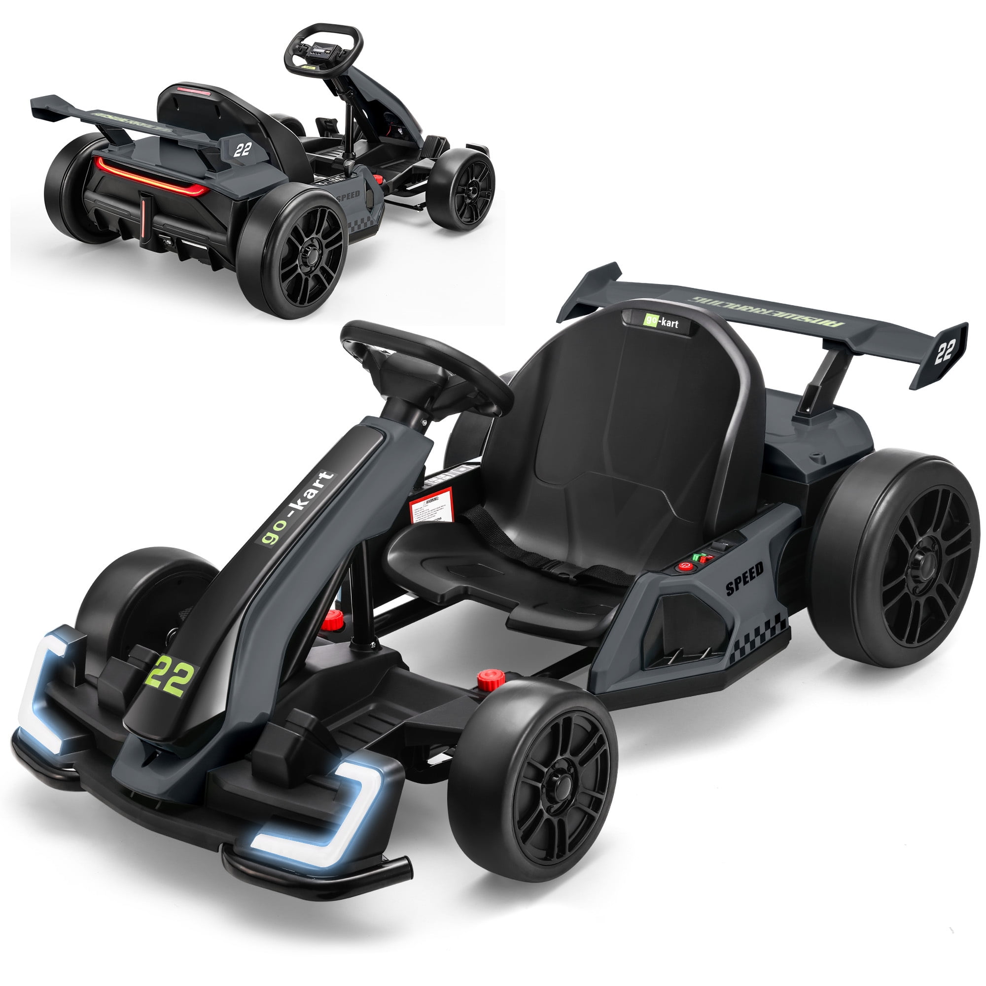 Farmdex 24V 7AH Go Kart for Kids, 300W Powered Ride on Toys for 6 ...