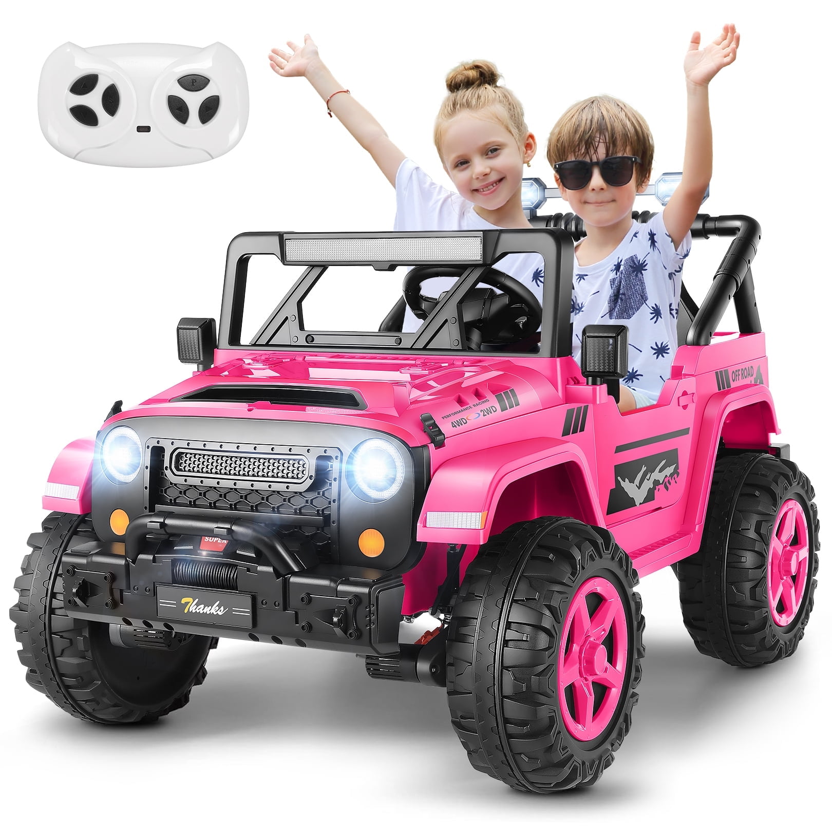 Farmdex 24 Volt Ride on Toys with Remote Control & 2 Seater, 4WD 4*200W ...