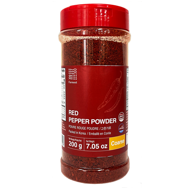 Farmeet Gluten-Free Red Pepper Powder 7oz - Korean Gochugaru, Coarse ...