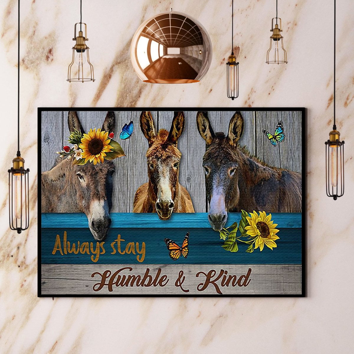 Farmer Always Stay Humble And Kind Donkey Paper Poster No Frame Matte ...