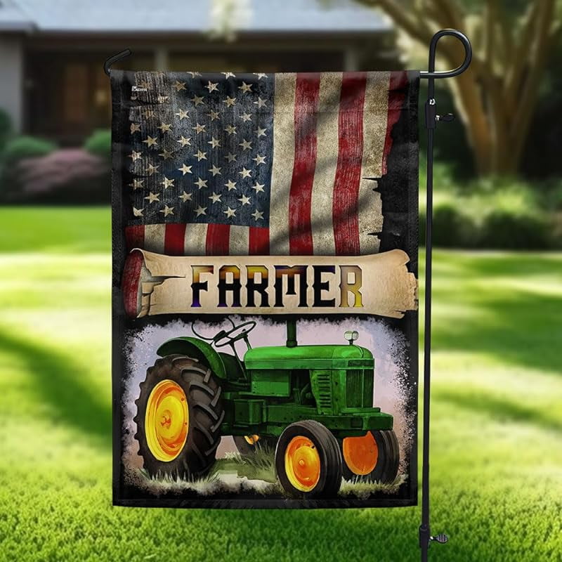 Farmer America U.S. Flag, House Flag - USA House Garden Flags Premium ...