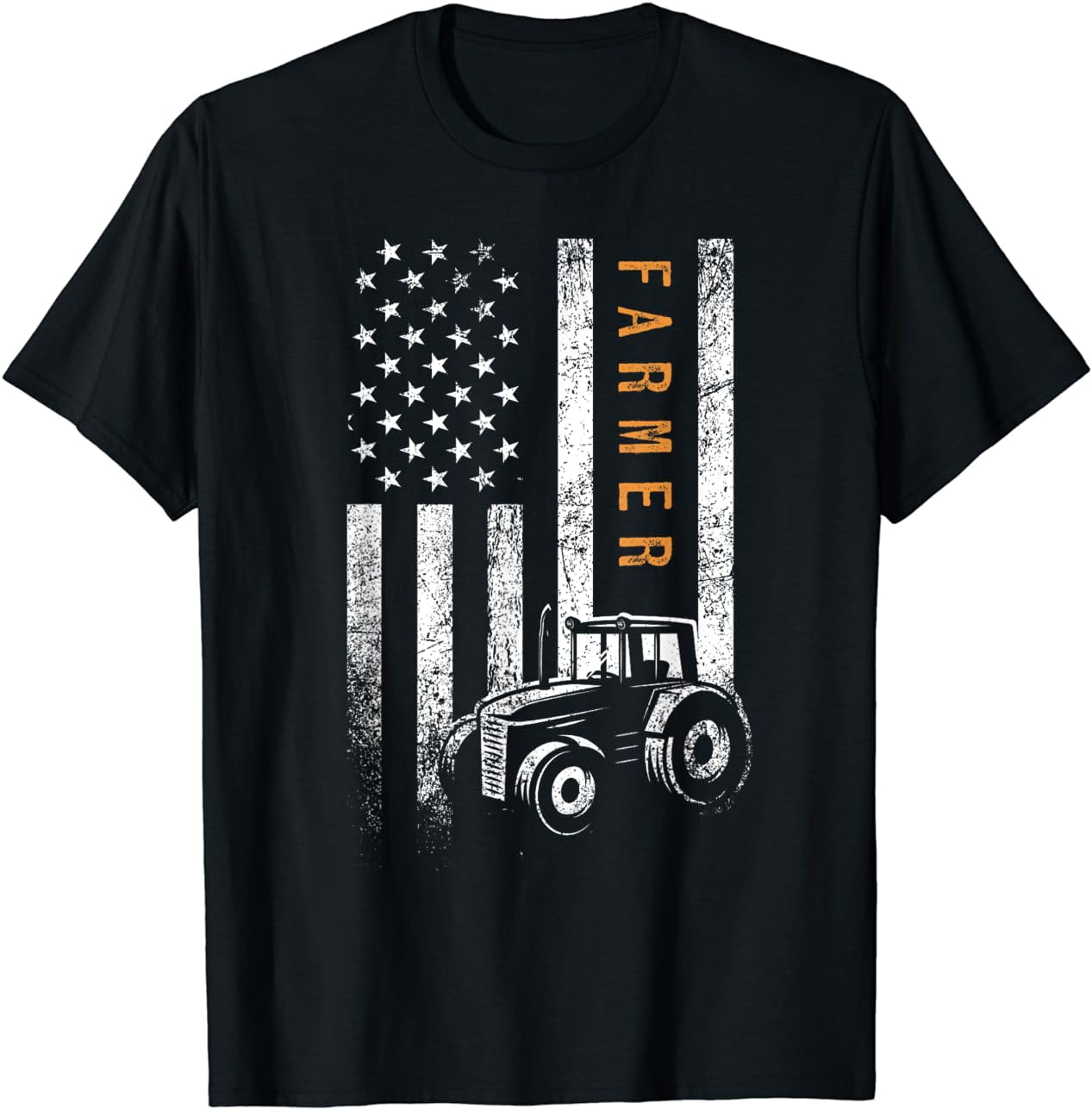 Farmer American Flag Design Farm Farming T-Shirt - Walmart.com