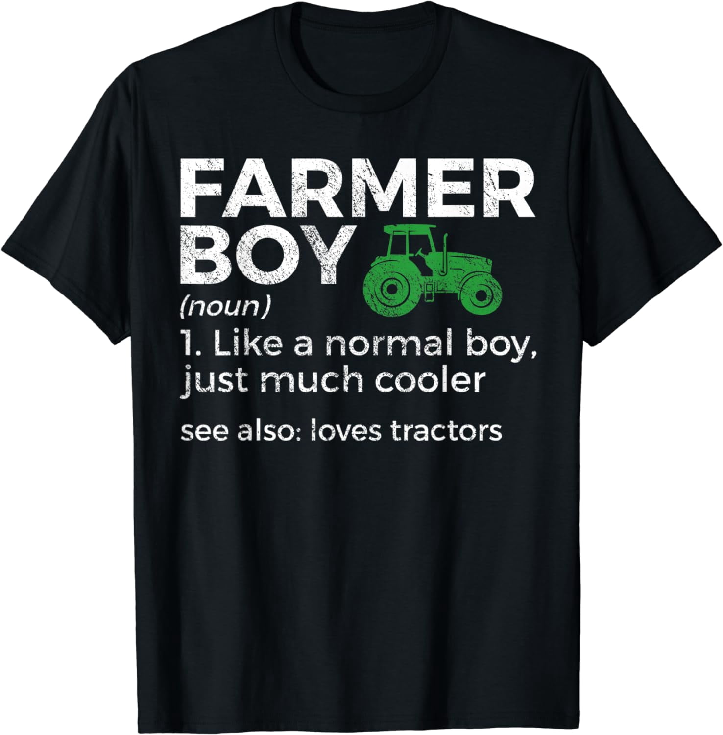Farmer Boy Definition Tractor Lover Funny Farming T-Shirt - Walmart.com