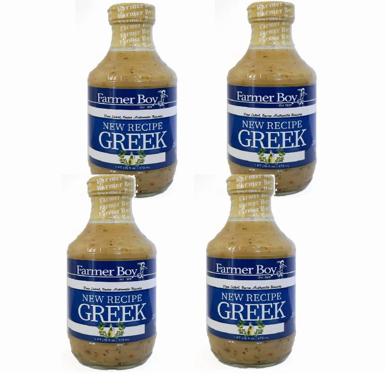 Farmer Boy New Recipe Greek Dressing 16oz - 4 bottles -16oz/each ...