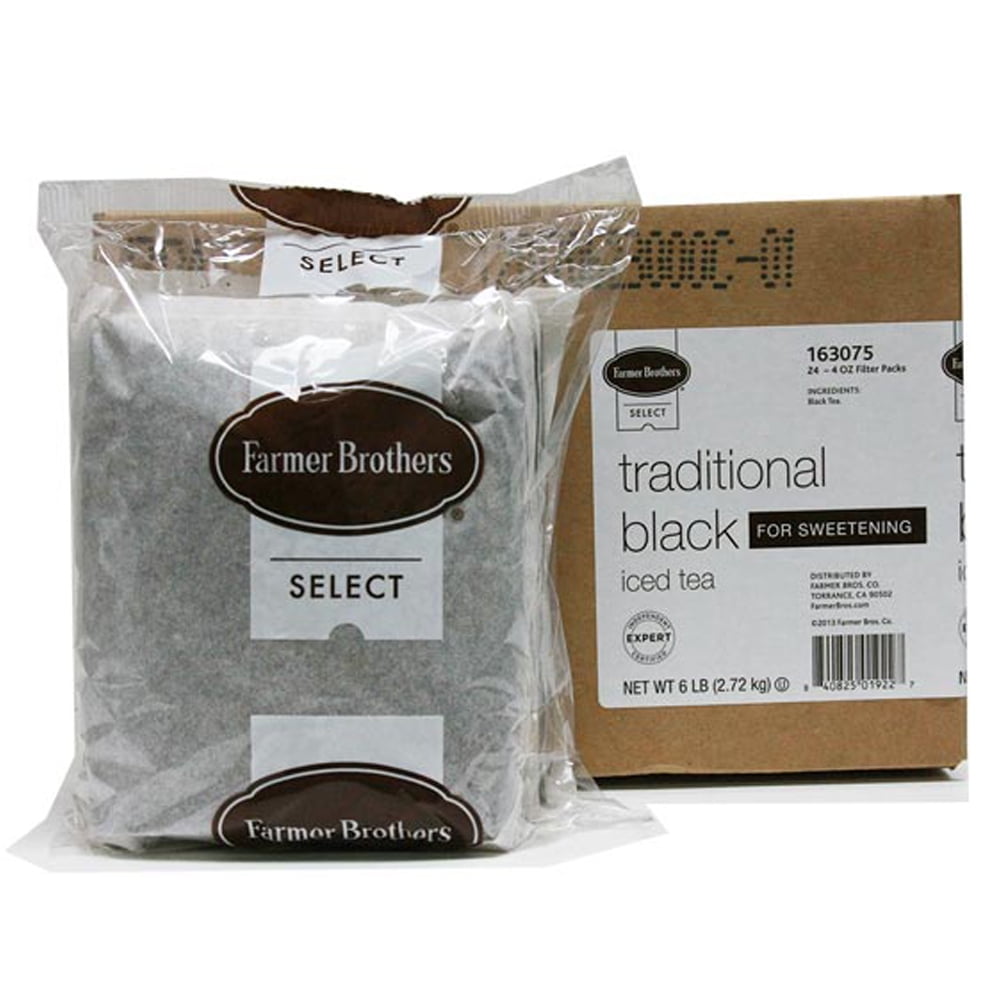 Farmer Brothers Traditional Black Iced Tea Bags for Sweetening, 24 Ct ...