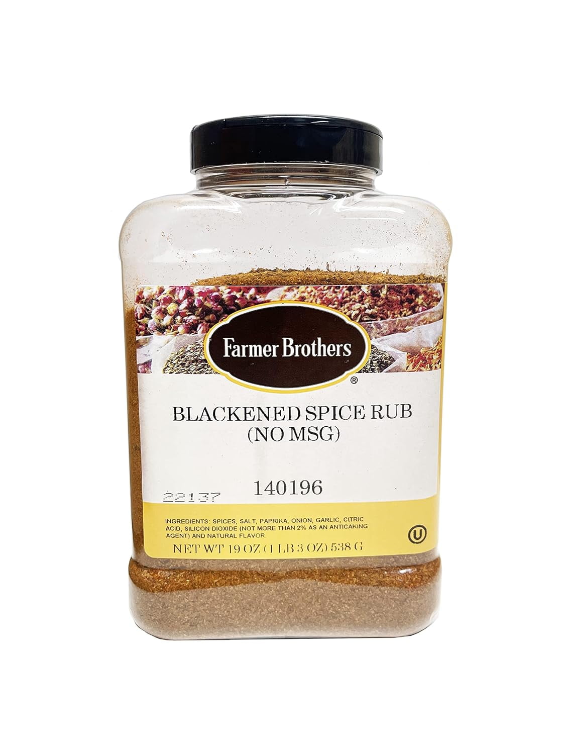 Farmer Brothers Blackened Spice Rub (No MSG), 1 lb 3 oz Foodserver Size ...