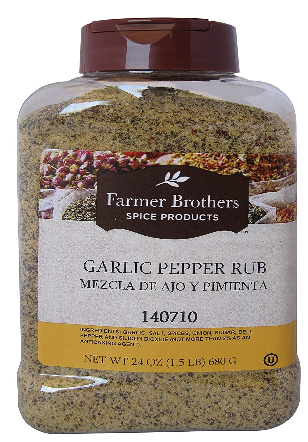 Farmer Brothers Garlic Pepper Rub (1 bottle/1.5 lb) - Walmart.com