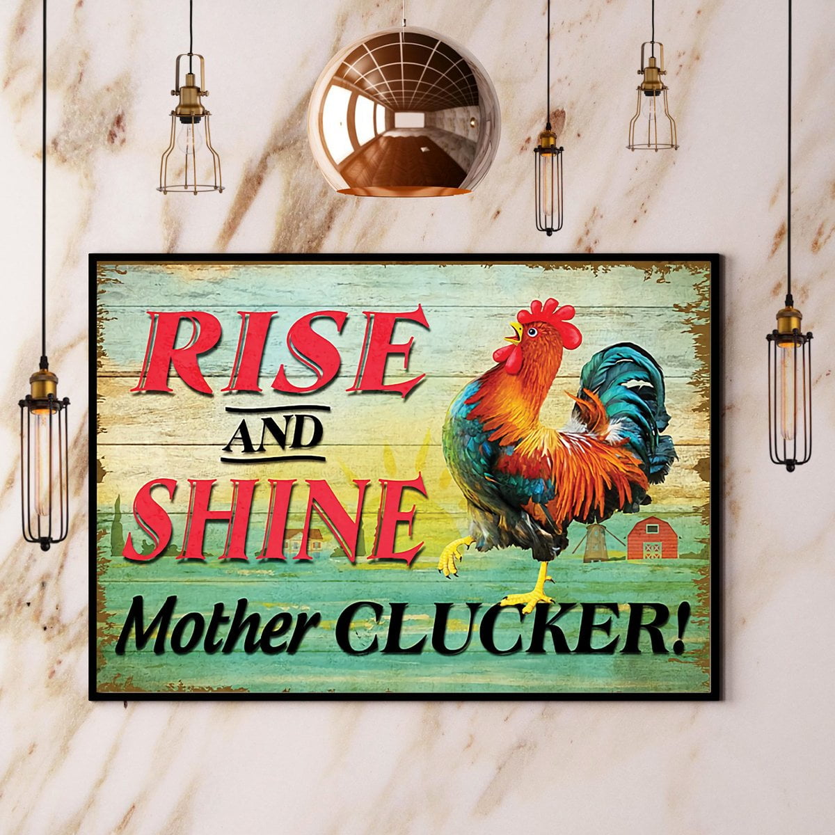 Farmer Chicken Rise And Shine Mother Clucker Paper Poster No Frame ...