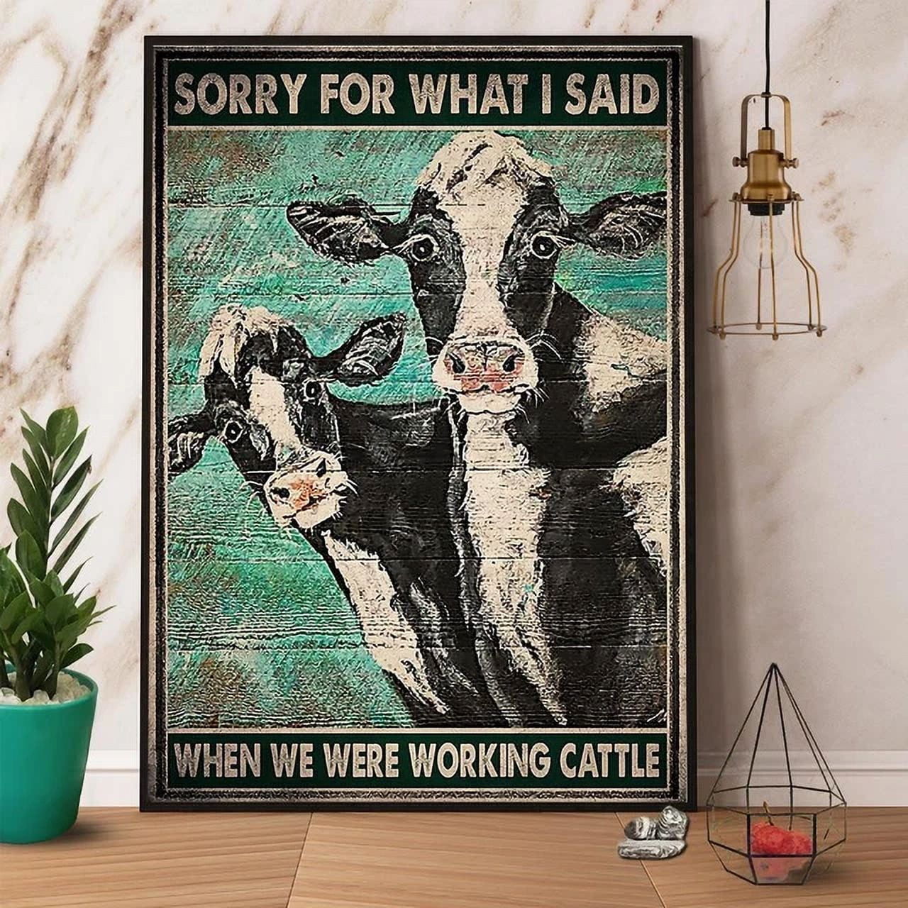 Farmer Cow Sorry For What I Said When Working Cattle Paper Poster No ...