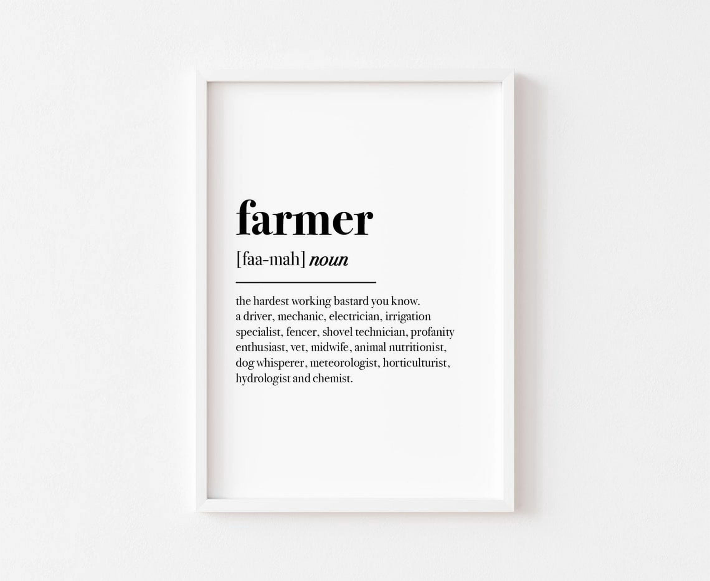 Farmer Definition, Country Farm, Kitchen Poster, Farmhouse, Decor ...