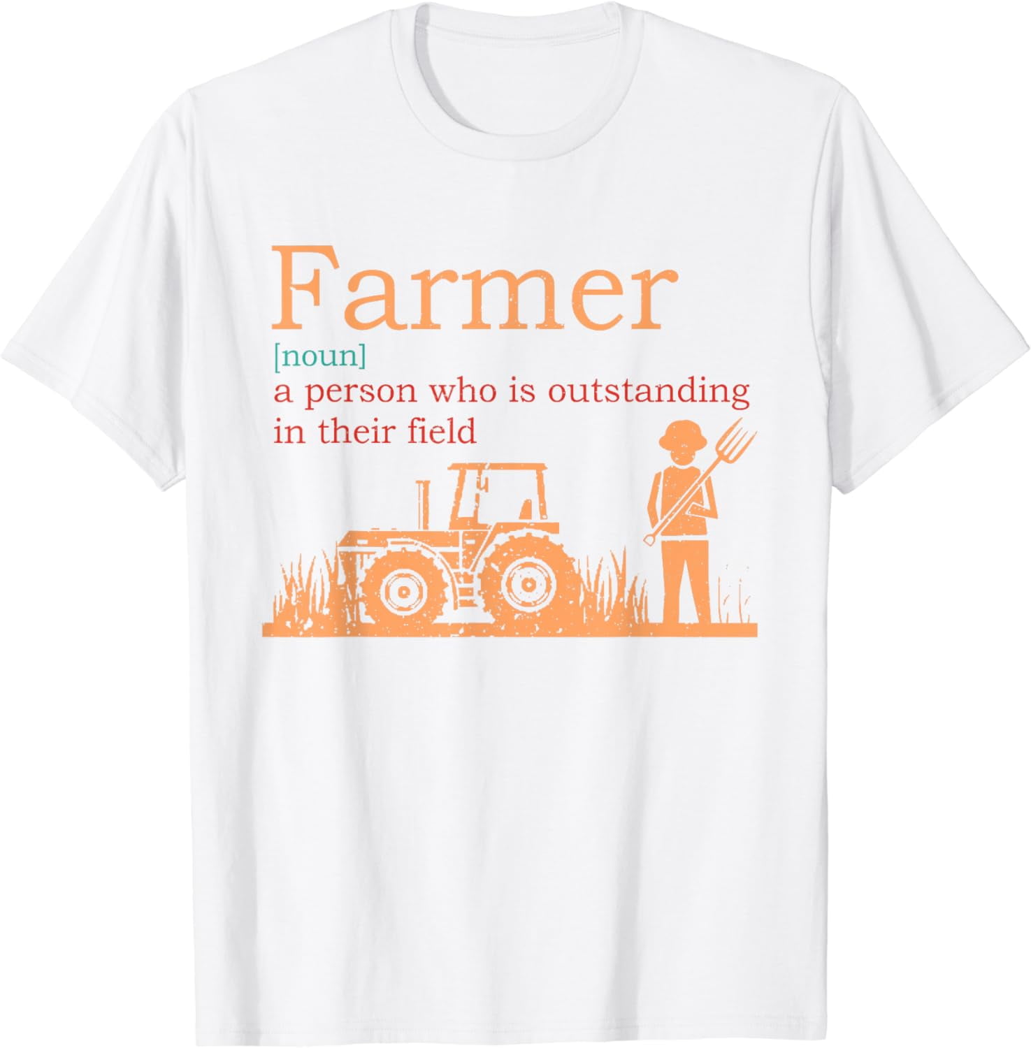 Farmer Definition Funny Farming Farm Tractor Animals T-Shirt - Walmart.com