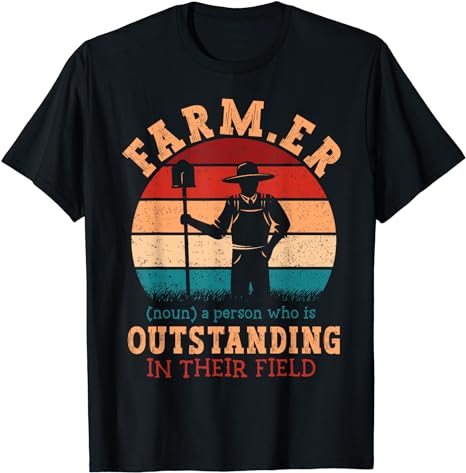 Farmer Definition Funny Farming Farm Tractor Animals T-Shirt - Walmart.com