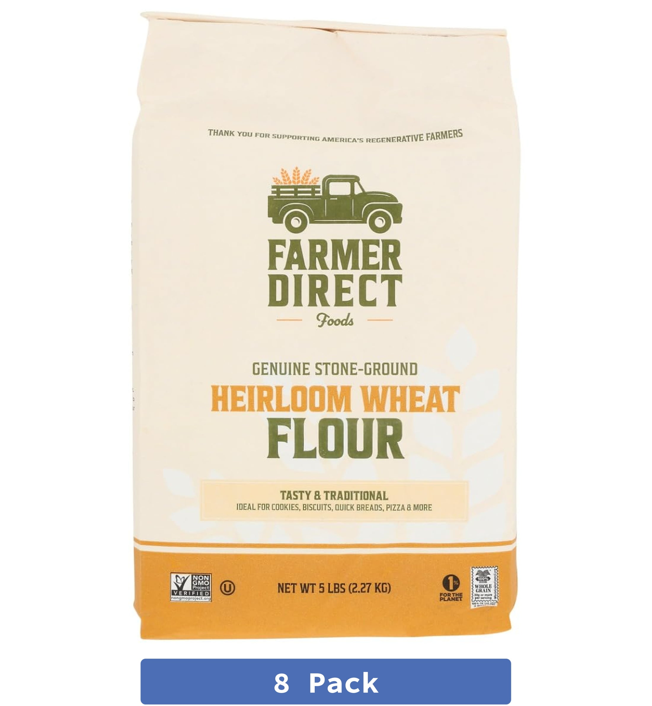 Farmer Direct Foods Heirloom Wheat Flour 5 lb (Pack of 8) - Walmart.com