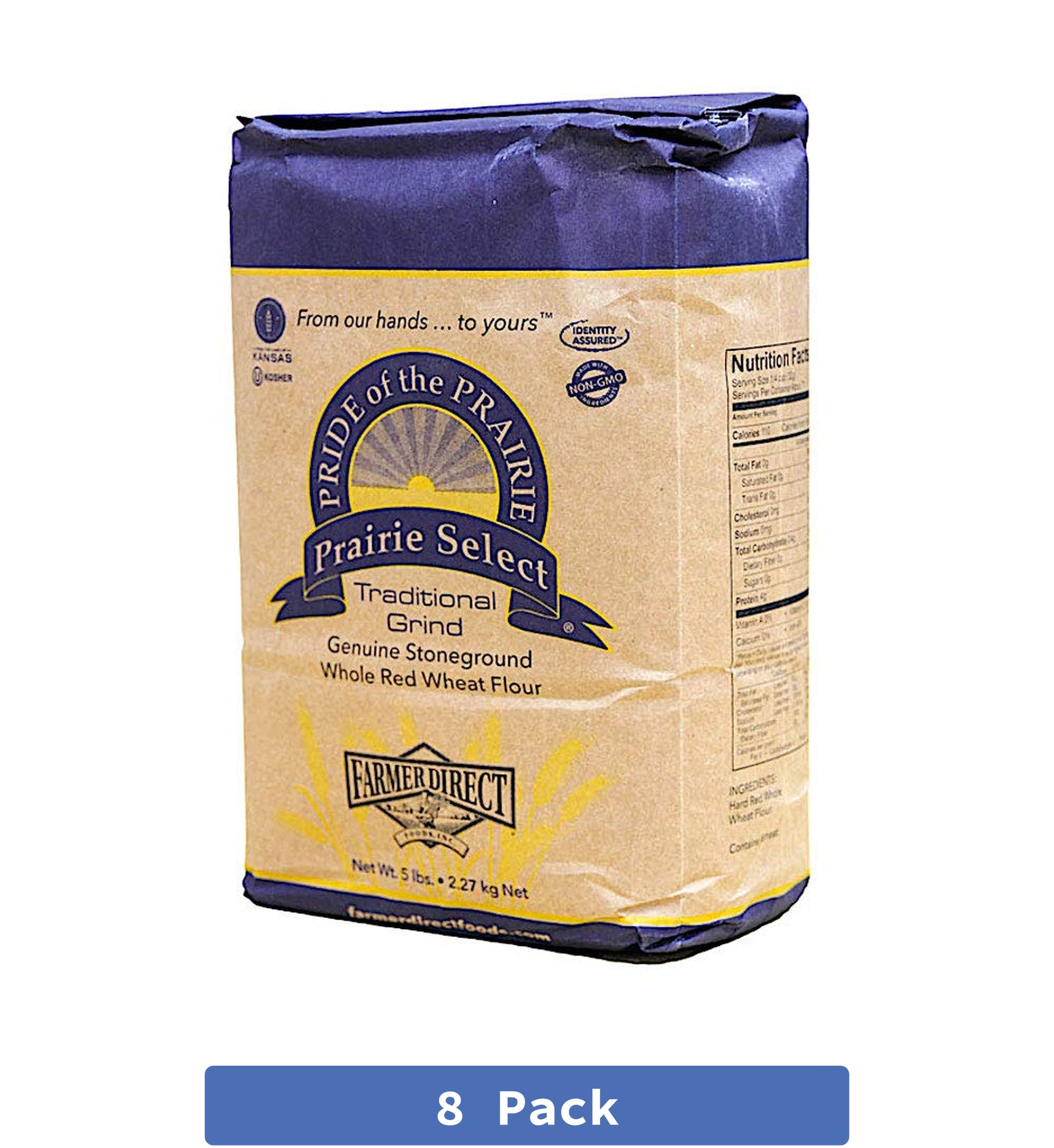 Farmer Direct Foods Whole Red Wheat Flour 5 lb (Pack of 8) - Walmart.com
