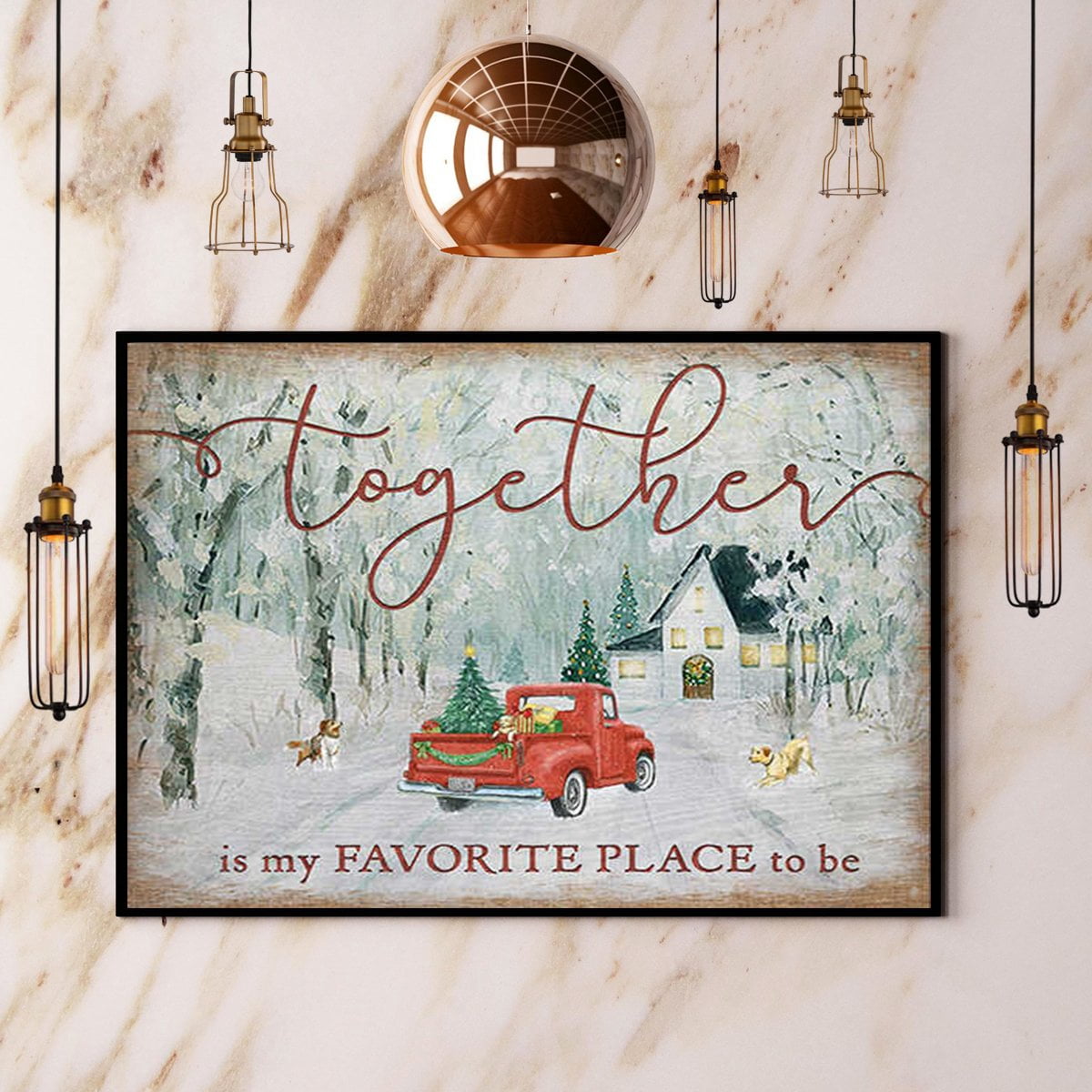 Farmer Farmhouse Christmas Together Is My Favorite Place To Be Paper ...