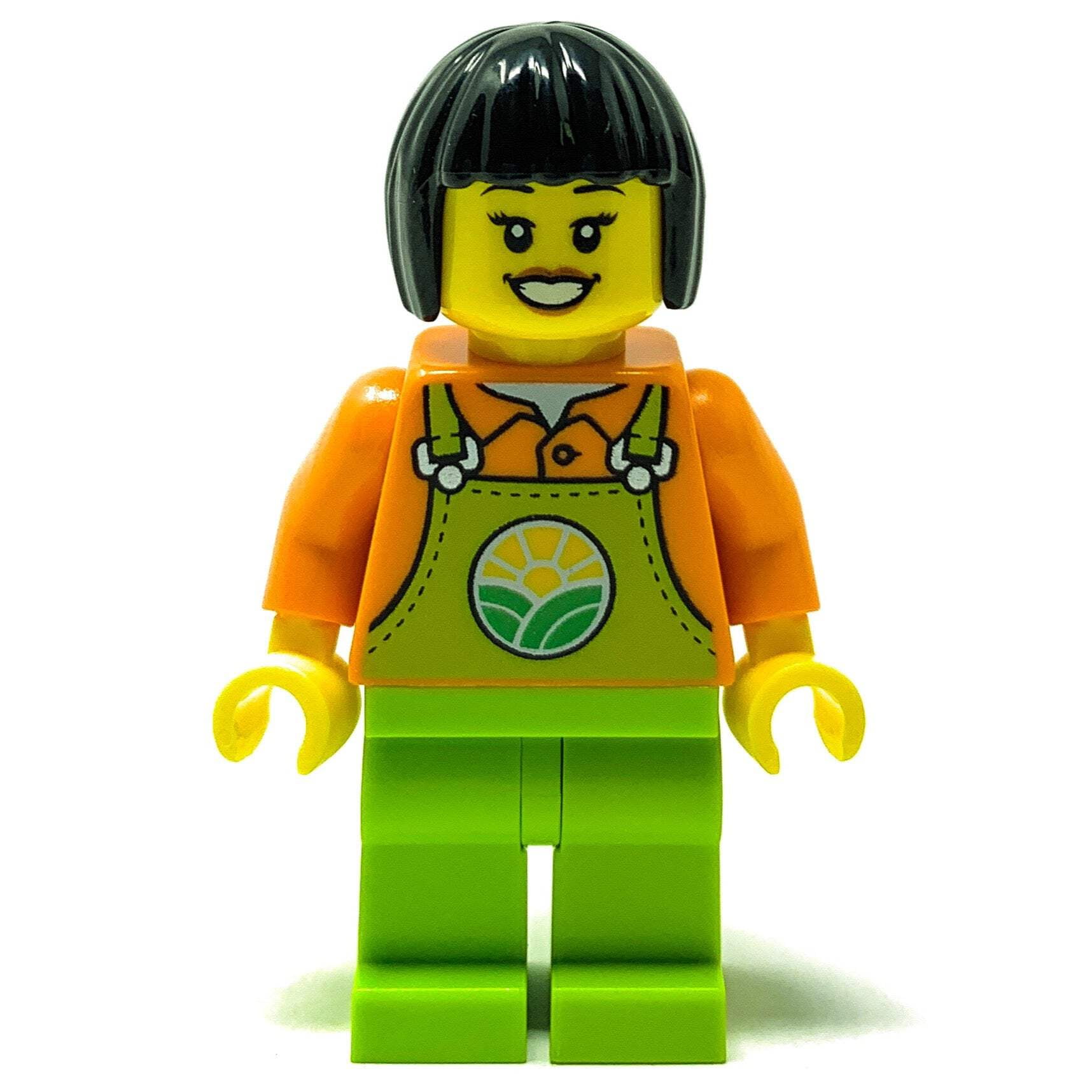 Farmer (Female, Lime Overalls) LEGO City Minifigure (2022) - Walmart.com