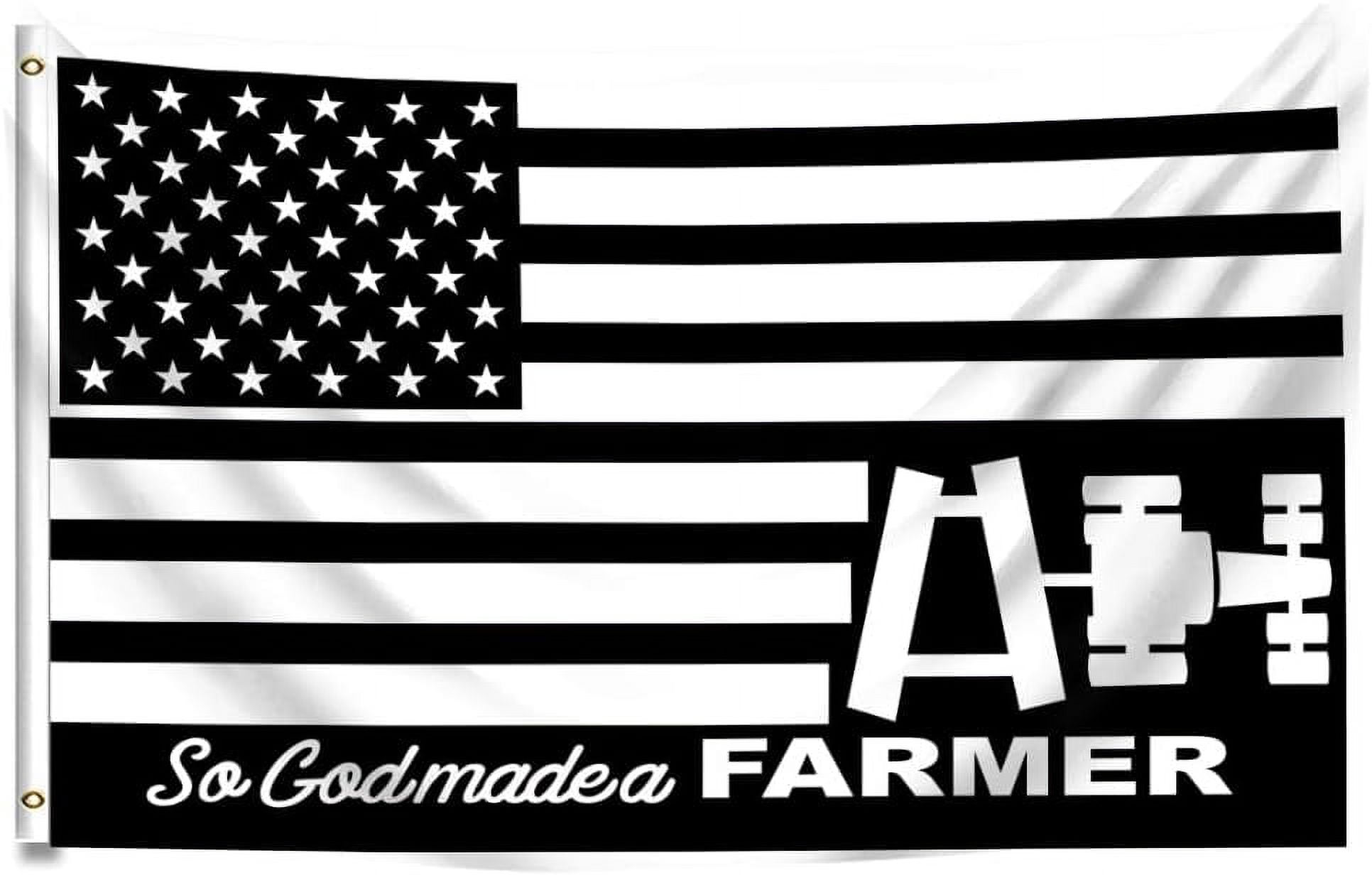 Farmer Flag Double Sided God Made A Farmer Farming Banner Dorm Frat Man ...