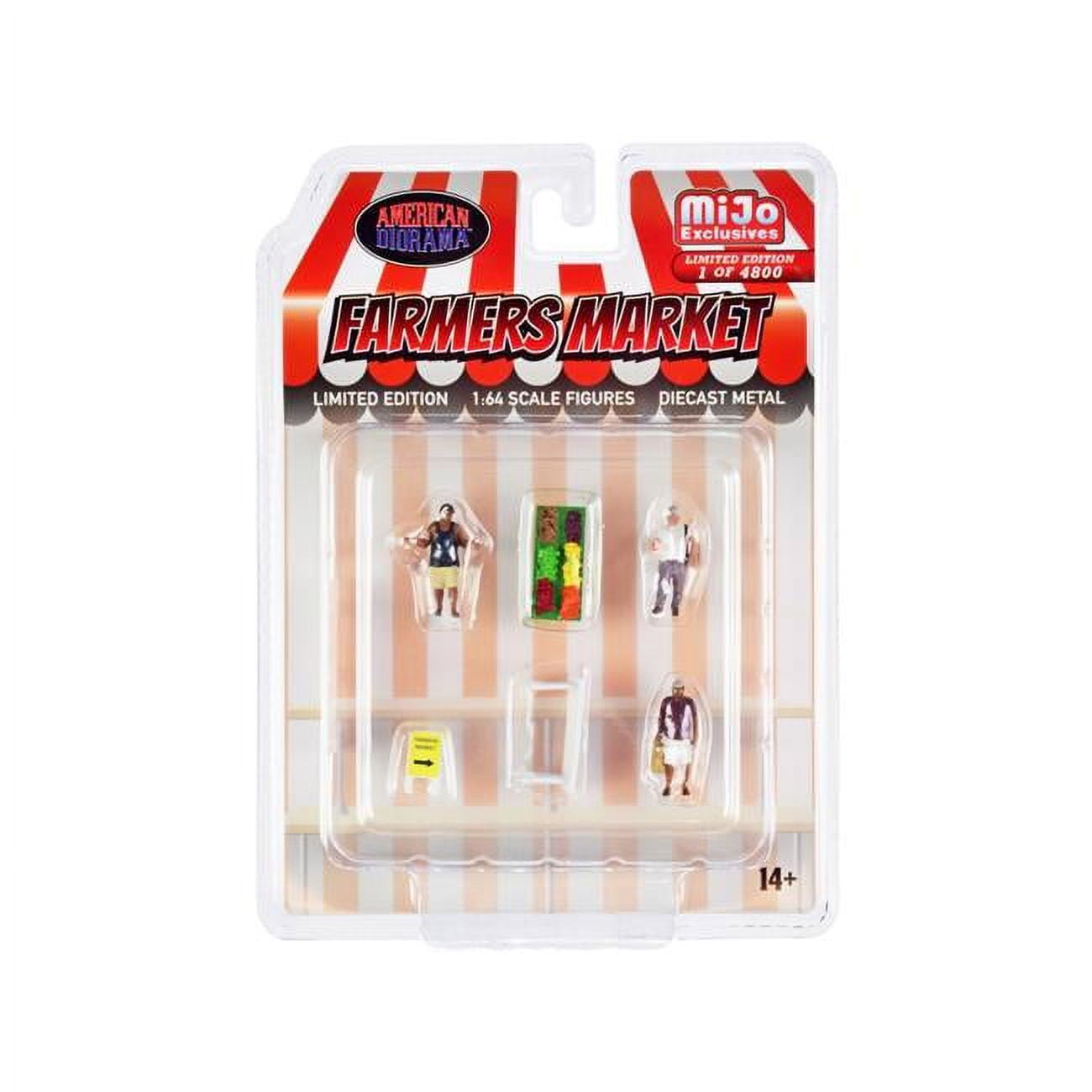 "Farmers Market" 6 piece Diecast Set (3 Figures and 3 Accessories ...