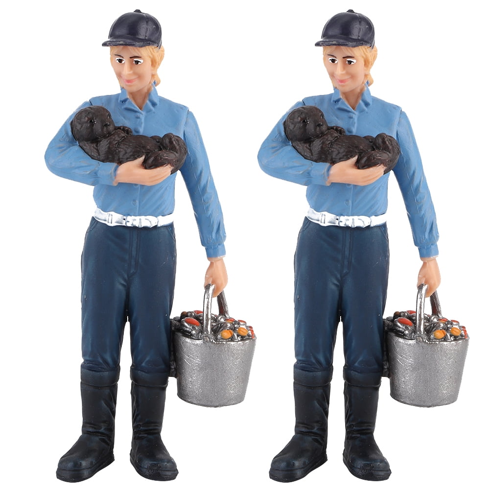 Farmer Model Toys Lifelike Static Simulation Farmer Figure Model ...
