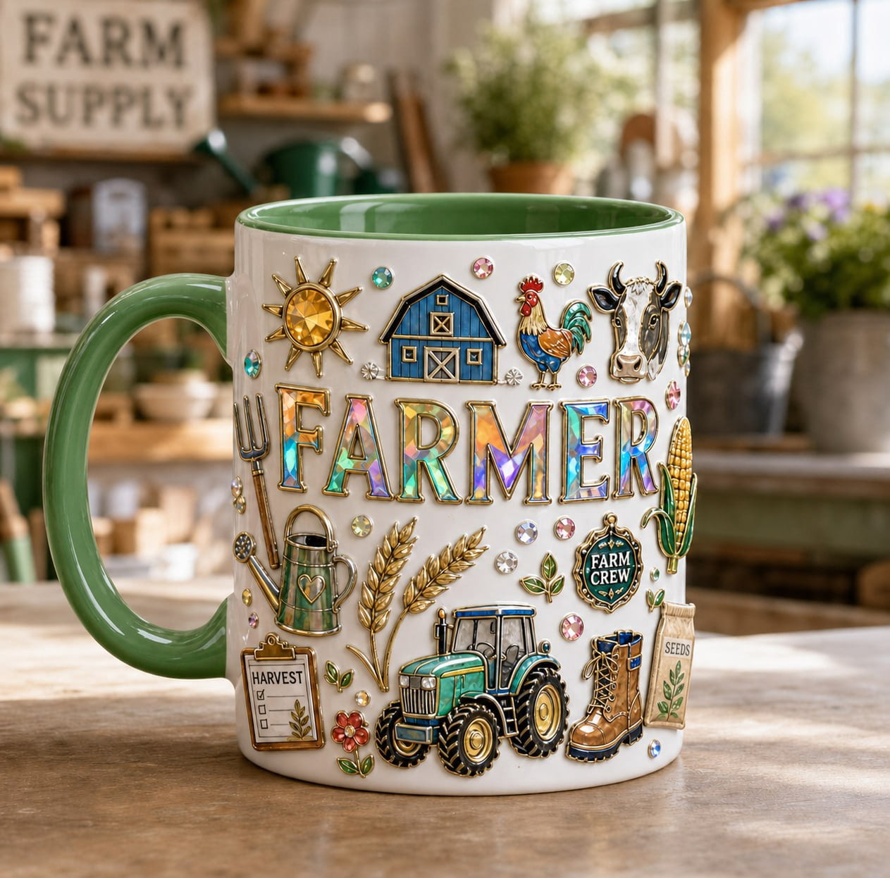 Farmer Mug 3D Effect Farm Worker Coffee Cup Gift for Farmer - Walmart.com