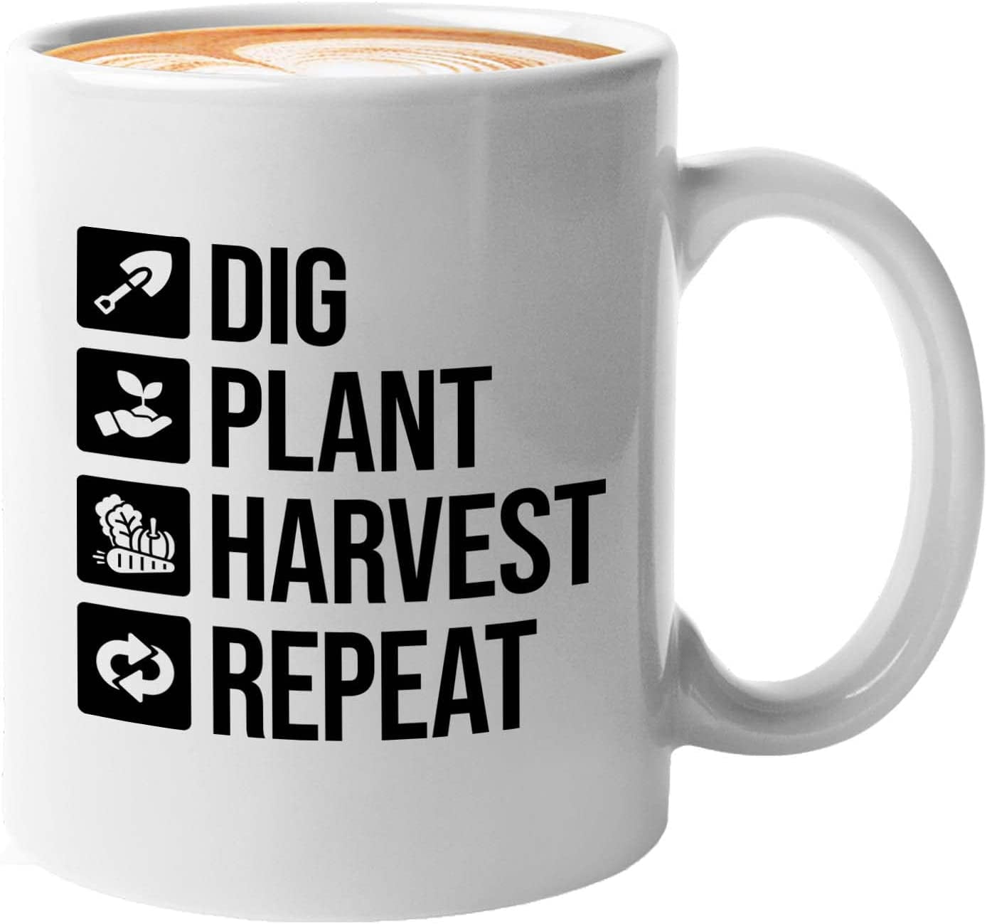 Farmer Mug White 11oz - Dig Plant Repeat - Farmer Agriculture Harvester ...