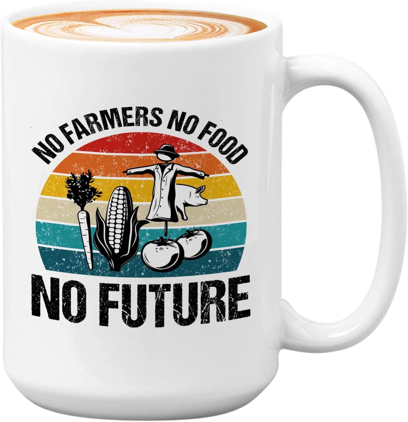 Farmer Mug White 15oz - No Farmers No Food - Farmer Agriculture ...