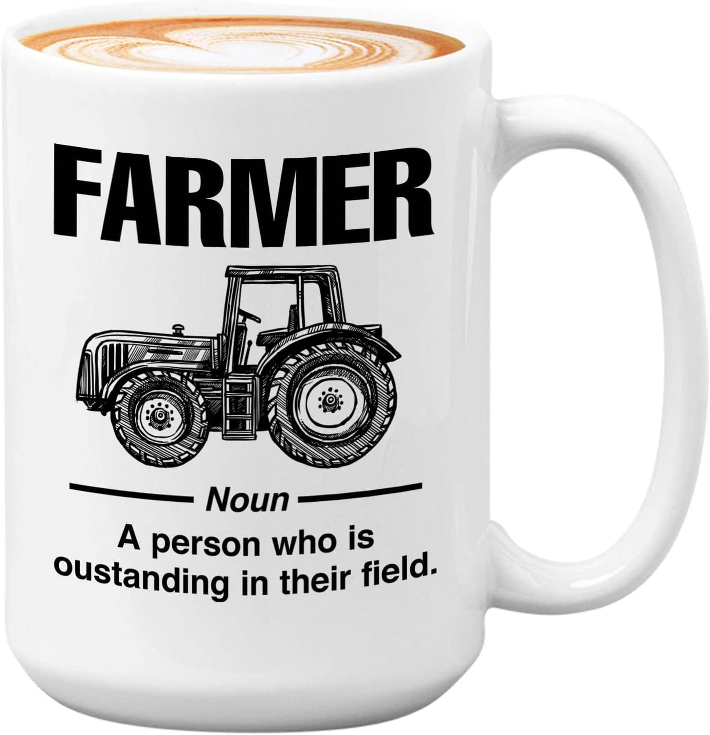 Farmer Mug White 15oz - Outstanding in Their Field - Farmer Agriculture ...