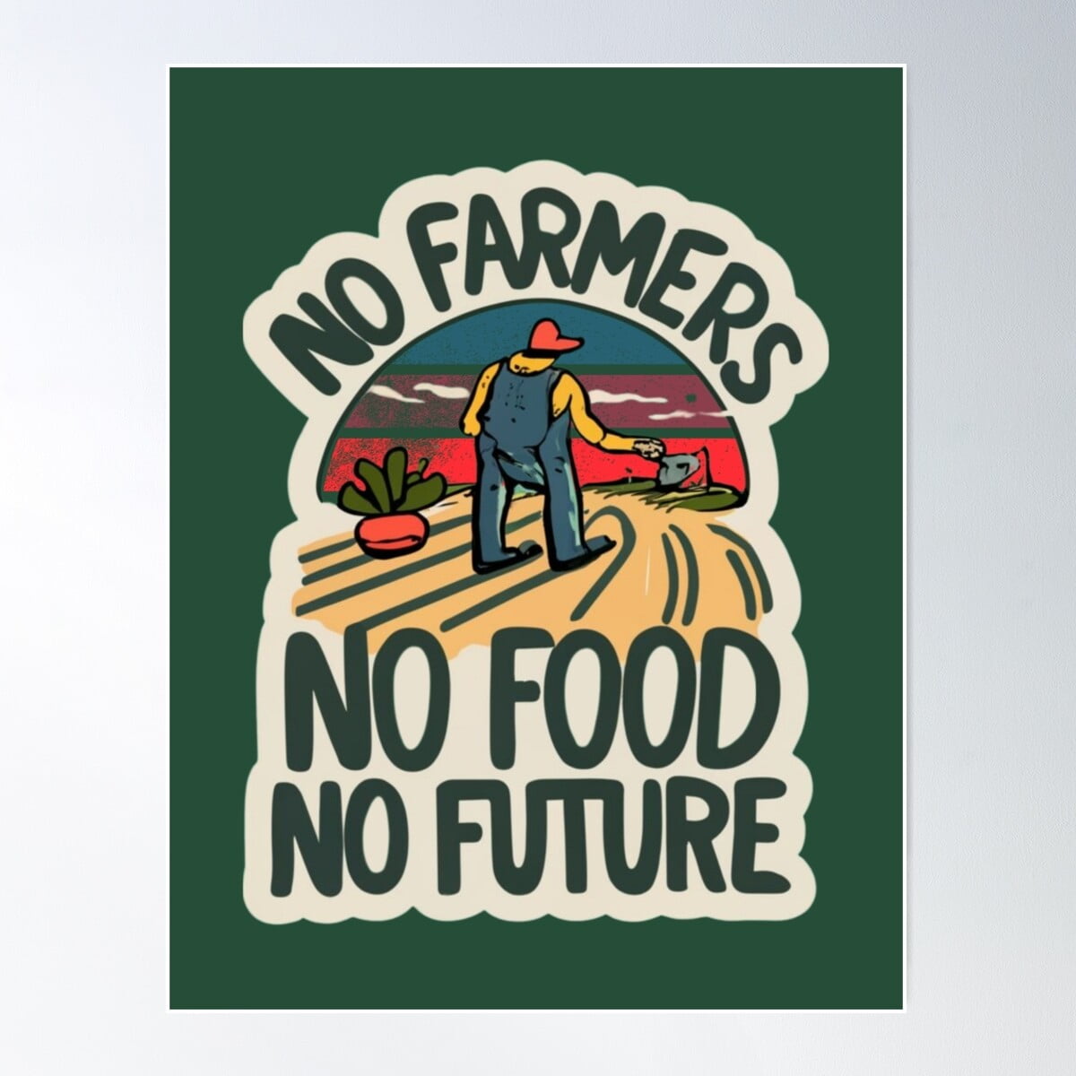 Farmer Protest No Farmers No Food No Future 4 Poster Wall Art, Modern ...