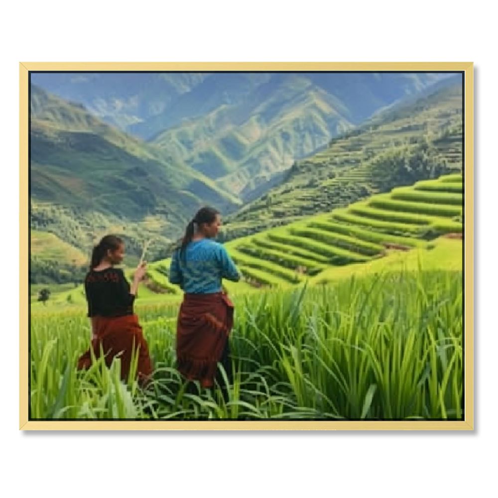 Farmer Rice Fields Office Decor Room Decor Home Decor - Walmart.com