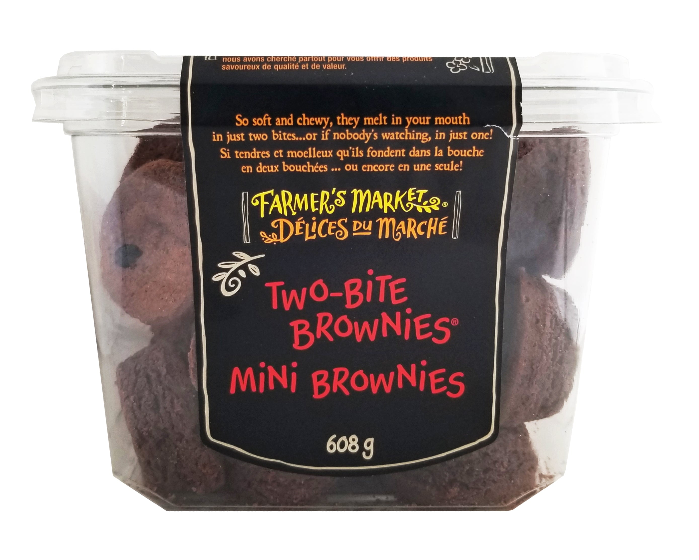 Farmer's Market Two-Bite Brownies, 608g/1.3 lbs - Walmart.com