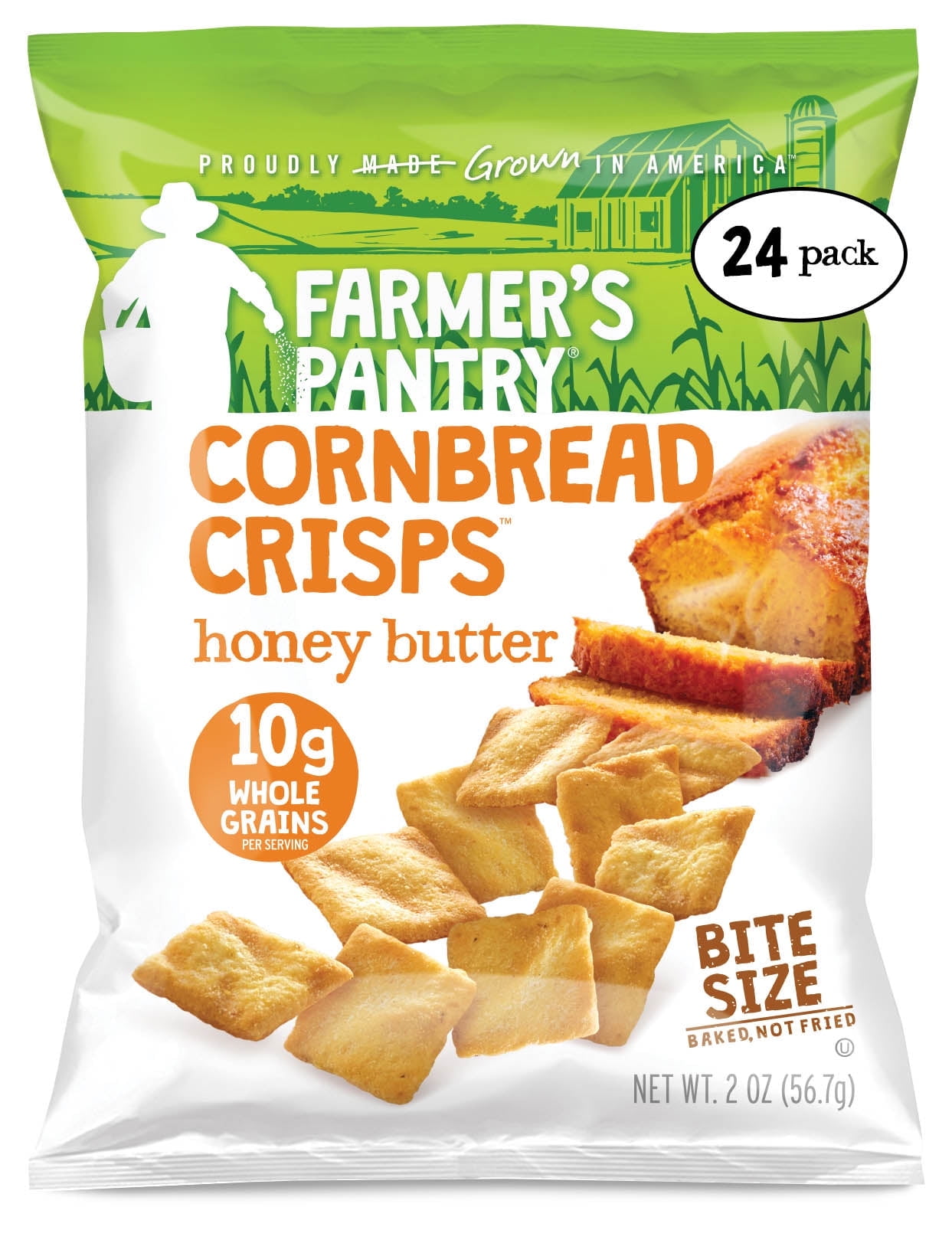 Farmer's Pantry, Cornbread Crisps Honey Butter, 24 Pack, 2 oz Bag ...