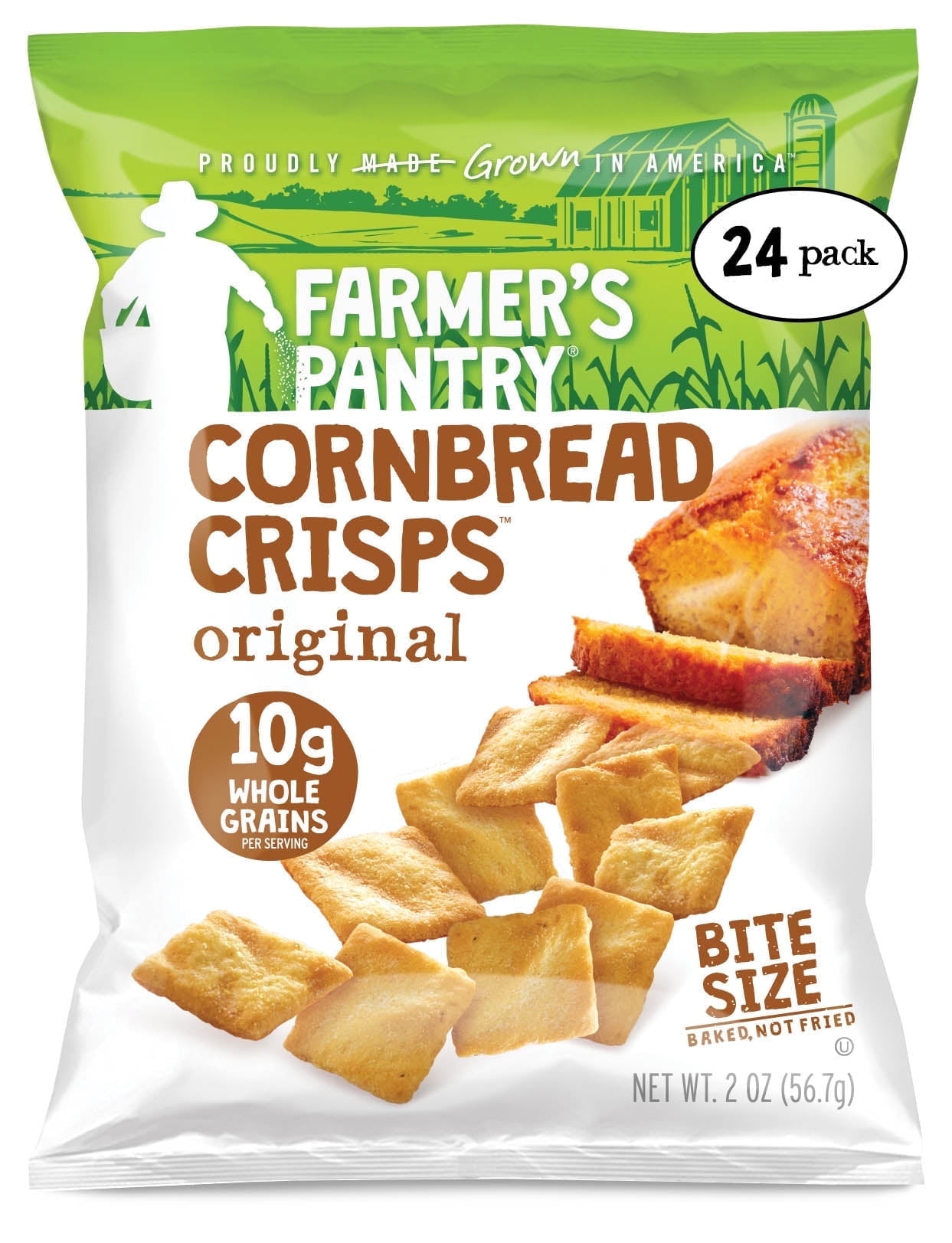Farmer's Pantry Original Style Cornbread Crisps, 24 Count, 2 oz. Bag ...