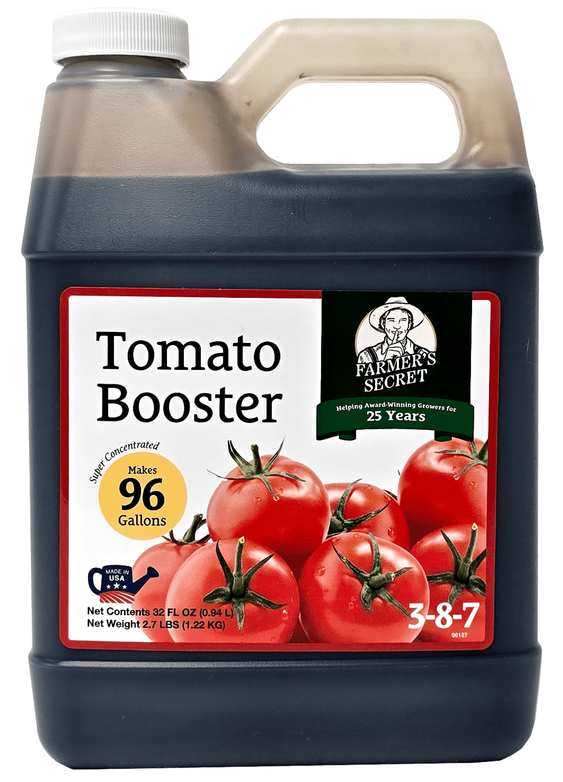 Farmer's Secret Tomato Booster Fertilizer, 32oz, 3:8:7 Ratio, Fortified ...
