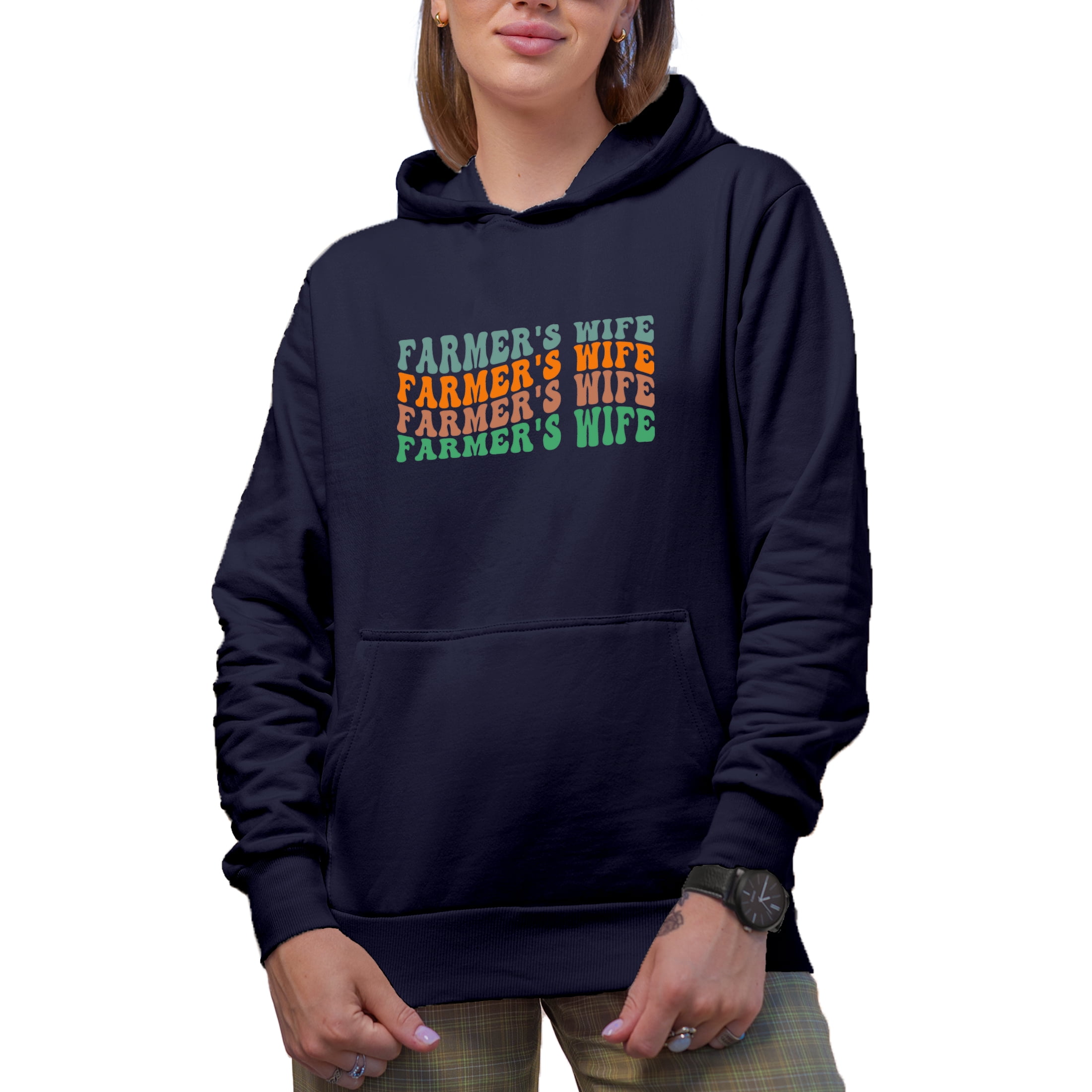 Farmer's Wife, Farming or Farmer Women Themed, Groovy Retro Wavy Text ...