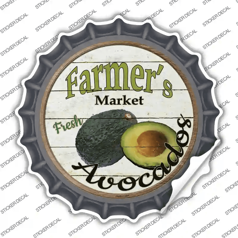 Farmers Market Avocados Novelty Bottle Cap Sticker DecalX-Large ...