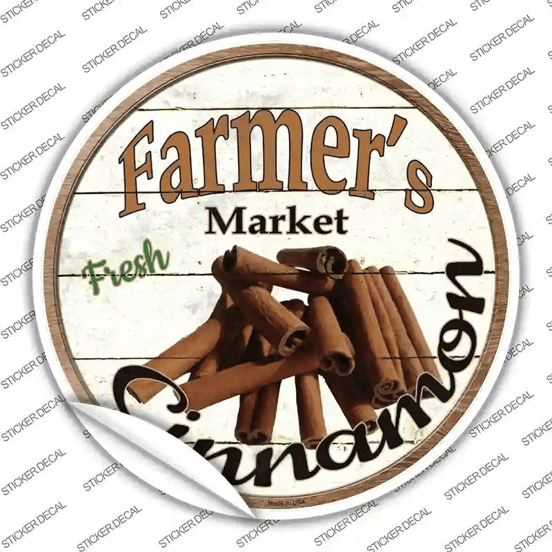 Farmers Market Cinnamon Novelty Circle Sticker Decal X-Large - Walmart.com