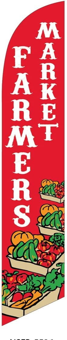 Farmers Market Feather Banner Swooper Flag, Replacement Flag Only ...