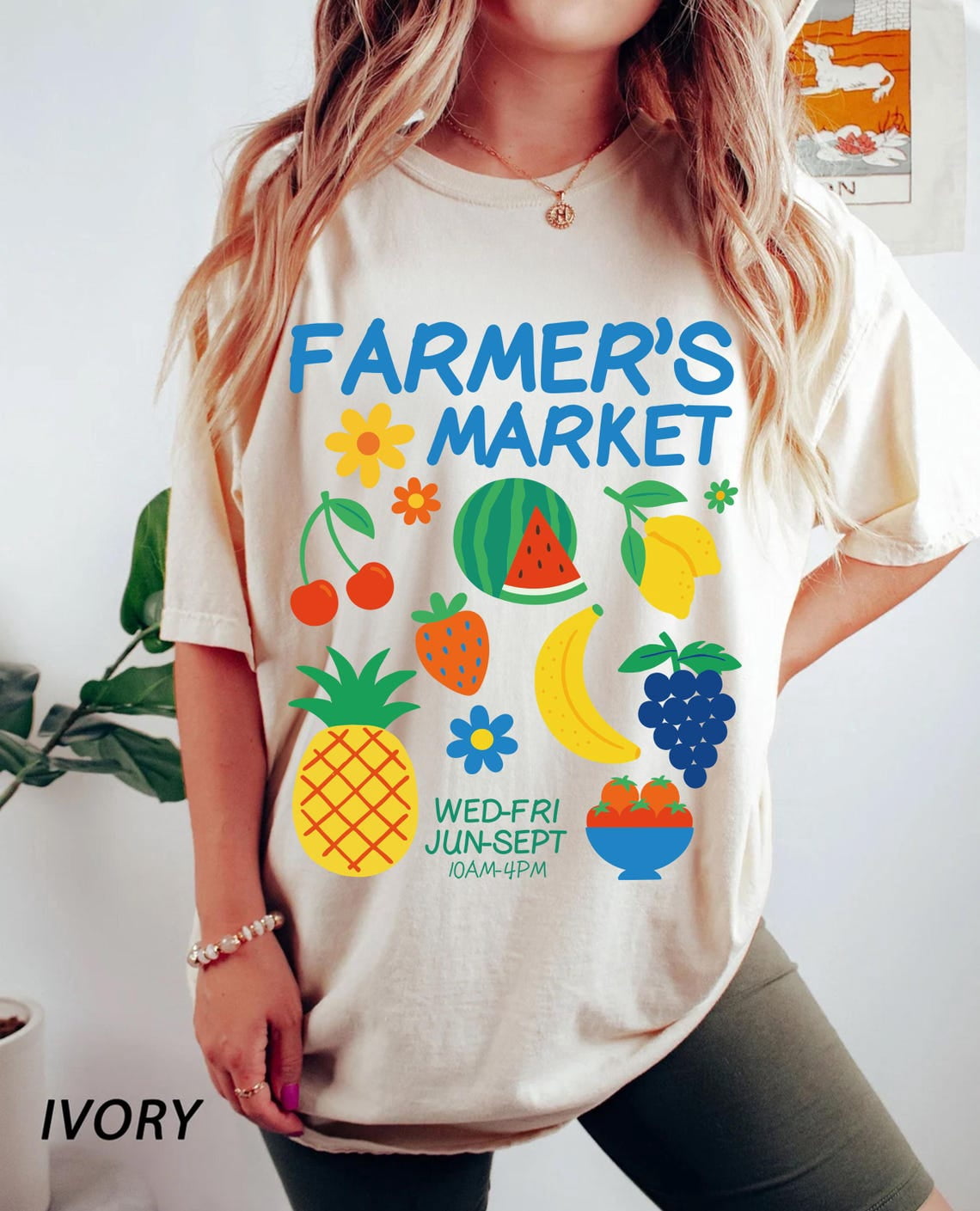Farmers Market Flower Fruit Tomato Aesthetic T-Shirt - Walmart.com
