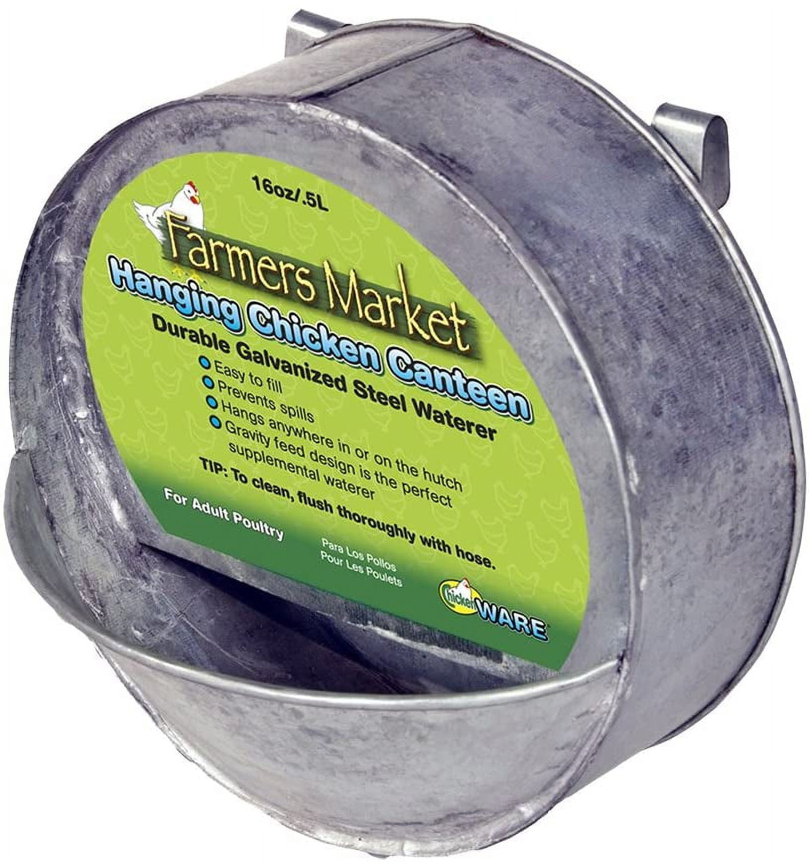 Farmers Market Hanging Chicken Waterer Steel 16 Ounce - Walmart.com