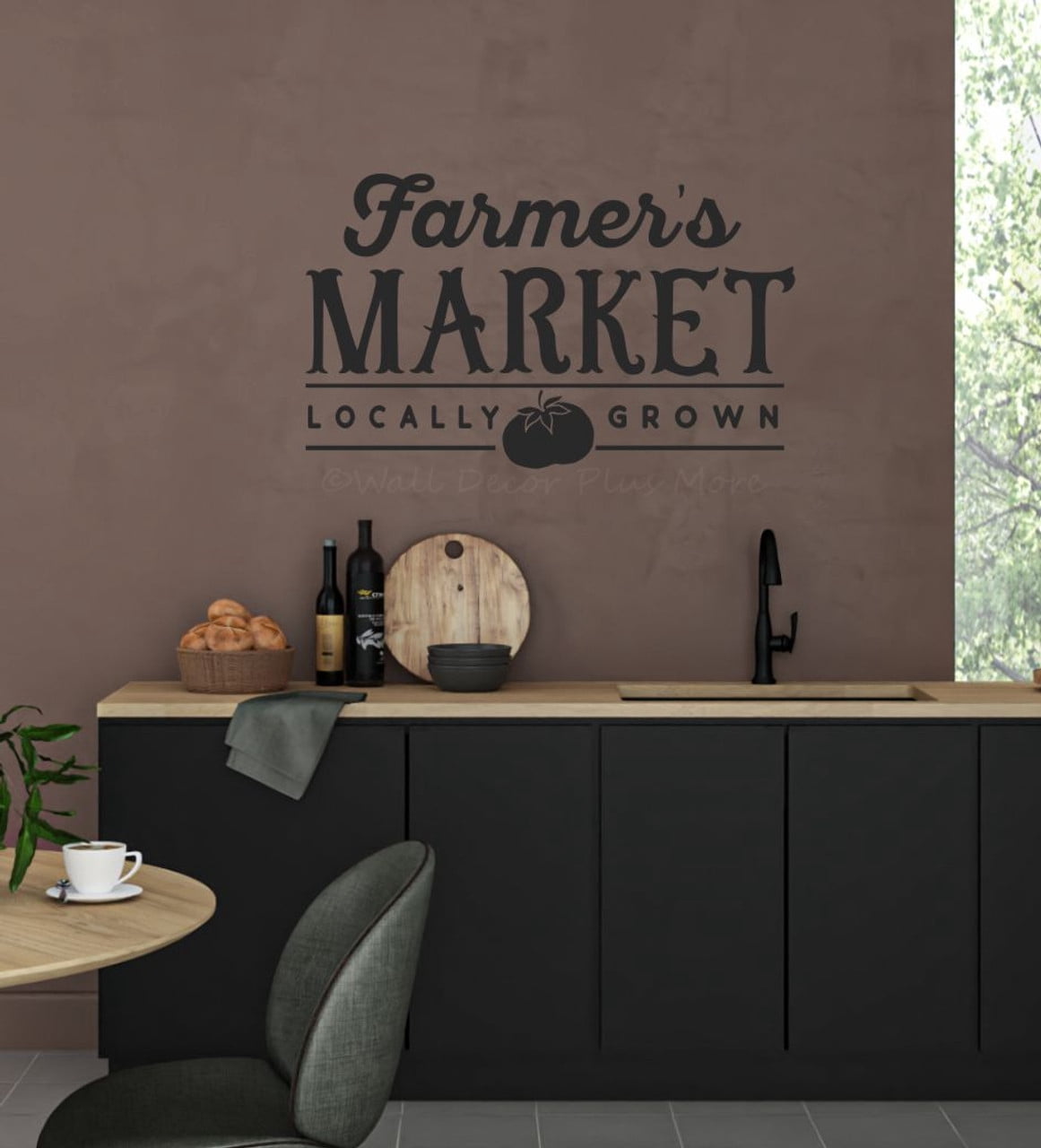 Farmers Market Locally Grown Vinyl Wall Art - Quotes Wall Decor for ...