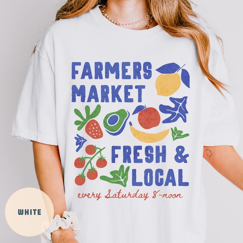 Farmers Market Shirt, Fruit Shirt, Tomato Girl Summer, Aesthetic Shirt ...